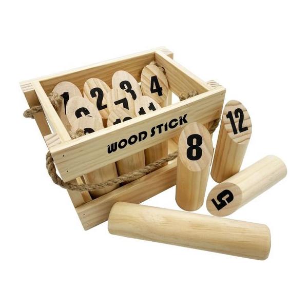 【商品説明】得点ピンをならべてスティックを投げて倒すだけ。　お子様からお年寄りまで年齢、性別関係なく、みんなで一緒に楽しむことができるスポーツです。　公園やビーチなど色々な場所で遊ぶ事が出来ます。　シンプルなルールで誰でも気軽に遊べる一方、...