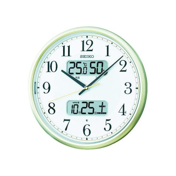 【商品説明】●ステップ秒針、温度・湿度表示、電池切れ予告機能や自動点灯機能を備えた電波時計です。●電波修正機能（40kHz／60kHz自動選局）●温度湿度表示フルオートカレンダー付です【仕様】●型番：KX384S　●直径（mm）：350　●...