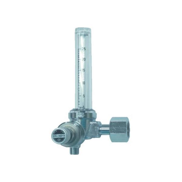 【商品説明】●溶接用ガス流量計付節約器です。●炭酸ガス、MAGガス用も製作可能です。【仕様】●型番：EFR-25-AR　●入口接続：R1／4　●流体：アルゴン・ガス用　●出口接続：M12×1．0オネジ（R）　●標準流量（L／min）：5〜2...