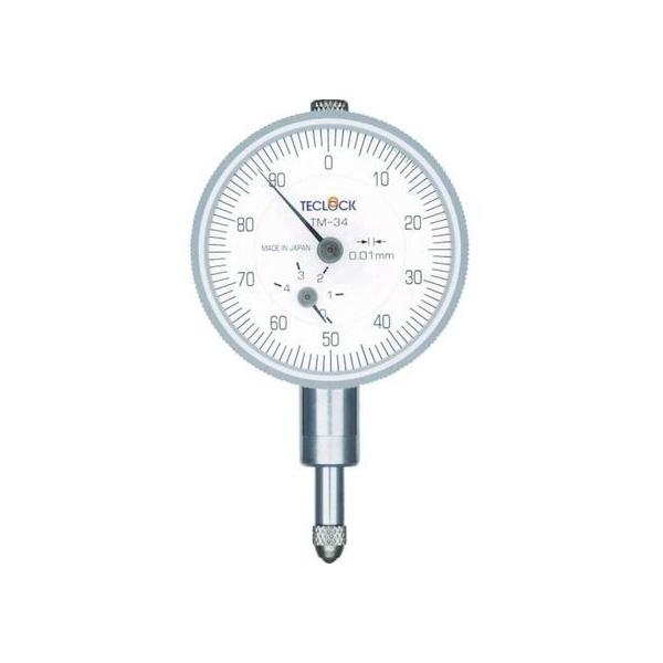 【商品説明】●小形軽量、取り扱いが容易で高精度のため、長さの測定器として多分野で広範囲にわたって活用されています。【仕様】●型番：TM-34F　●測定範囲（mm）：0〜4　●最小表示（mm）：0．01　●目盛仕様：0−50−100　●取付軸...