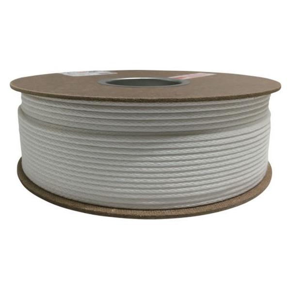 【商品説明】●強度は3つ打に比べ40％程度低下しますが、摩擦抵抗が少なく、ねじれにくいロープです。●酸・アルカリ・海水等に強く、耐候性に優れ摩擦にも非常に強く、強力に優れたロープです。【仕様】●型番：PRSX-8　●色：白　●線径（mm）：...