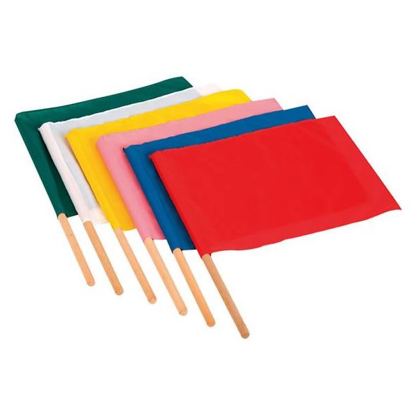 【商品説明】使用方法が多様にある手旗です。色褪せしにくいポリエステル製を採用しています。【仕様】●カラー：緑、白、黄、ピンク、青、赤、各色１本　●サイズ：旗／縦３５ｃｍ×横４５ｃｍ、柄／直径１．８ｃｍ×長さ５５ｃｍ　●素材：旗／ポリエステル...