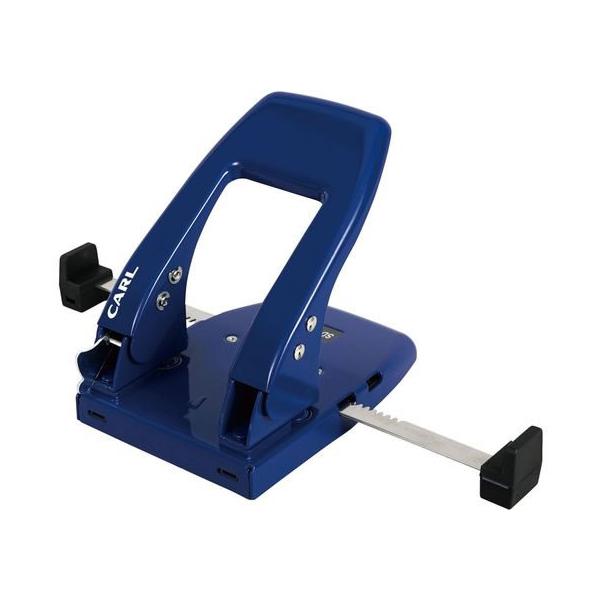 【商品説明】共有物にもおすすめな２穴パンチです。左右連動するダブルゲージは、用紙を挟み込むだけで穴の位置合わせが可能です。ダブルゲージは金属製で折れにくく、紙あてをつけることで上からの衝撃によるゲージの変形を防止します。用紙はパンチの広い台...