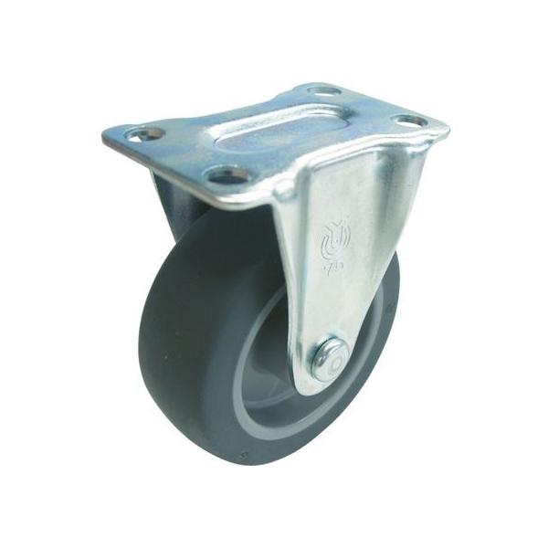 【商品説明】●走行性・耐荷重を備えた標準的な小型キャスターです。●床面に跡が付きにくい材質です。●床面に汚しにくいエラストマー車輪を使用しています。【仕様】●型番：SR-100EL　●許容荷重（daN）：50 ●許容荷重（kgf）：51 ●...