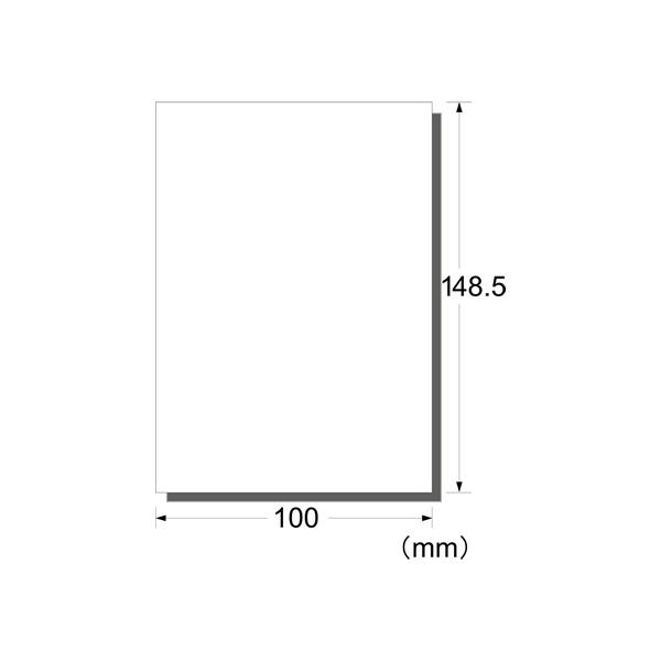【商品説明】ノーカットなので自由に切って使えます。水に強い光沢白無地フィルムタイプです。【仕様】●仕様：ノーカット白無地●シートサイズ：はがきサイズ（１００×１４８．５ｍｍ）●材質：ポリエステルフィルム●標準総厚み：０．２７ｍｍ●ラベル厚み...