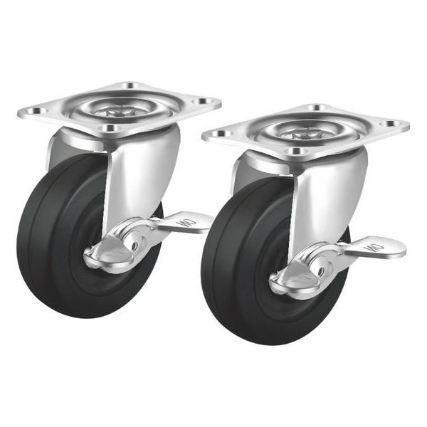 【商品説明】互換性の高い汎用キャスターで、規格に合う台車用キャスターとして、交換対応が可能です。車輪径が７５ｍｍで、ゴム素材のキャスターを採用しています。弾力性があり、なめらかな動きが特長です。【仕様】●材質：車輪材質／ゴム製　●総耐荷重：...