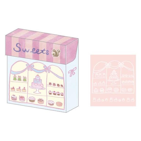 【商品説明】お店のようなデザインの箱で集めれば街並みのように並べることもできるパッケージ。本文はたっぷり１２８枚入り。使い終わったらパッケージは小物入れとしても使用できる。【仕様】●サイズ：（メモ）縦８６×横７６ｍｍ●材質：（メモ）上質紙、...