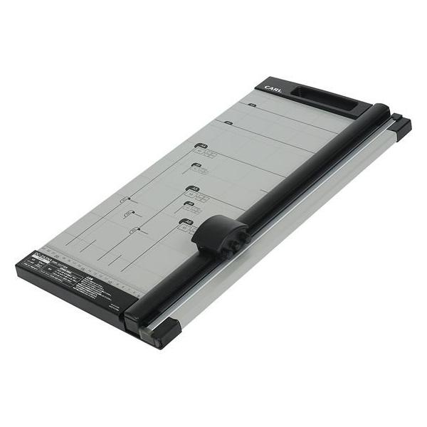 【商品説明】紙を裁断するなら断然スライド式！スライダーを下に押しながらスライドさせるだけの安全裁断です。押し切りタイプの裁断機とは異なり、スライダー内部の刃を回転させながら裁断する方式なので、少しの力で綺麗に裁断できます。板面には規格サイズ...