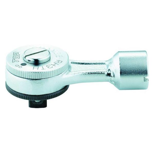 【商品説明】●ギア数72でラチェット駆動5°です。●丸形ヘッドでコンパクトです。●駆動方向の切り替えができますので、トルクハンドルへの差し込み方向を変えることで左ねじの締め付けにも使用できます。【仕様】●型番：RH3-10TH　●差込角（m...