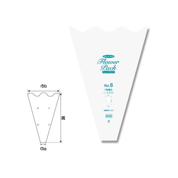 【商品説明】筒状の花束用透明フィルムです。上部が波形にカットされているタイプです。花束の高さや本数に合わせて豊富なサイズからお選び頂けます。【仕様】●サイズ：厚０．０２８×高４５０×上幅３００×下幅５０ｍｍ●材質：ＯＰＰ●入数：１００枚　&...