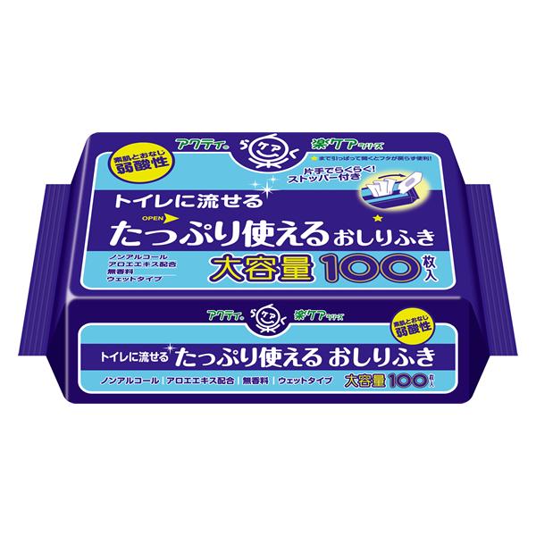 【商品説明】片手でらくらく取り出し口ストッパー機能付き。容器不要でこのまま使用。【仕様】●シートサイズ：２０×１５ｃｍ●ノンアルコール、無香料、弱酸性●注文単位：１パック（１００枚）　<ジェットプライス>