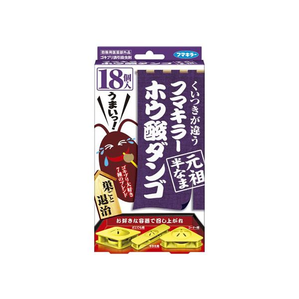 【商品説明】ゴキブリの好きな７種の食材とバナナフレーバーをブレンドした半なまタイプ。置き方自在！３タイプの容器。フンを食べたゴキブリにも効くから逃さず退治。薬剤に手を触れずに済む安心設計！【仕様】●内容量：１８個●防除用医薬部外品　[生産国...