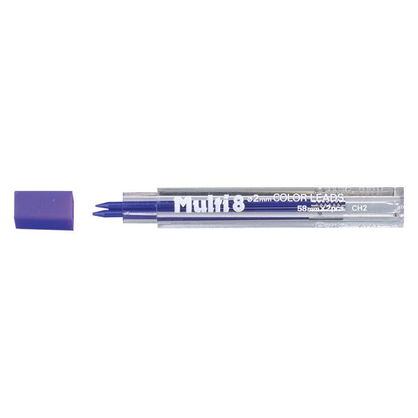 【仕様】●マルチ８専用替芯●色：紫●芯径：２ｍｍ●ケースサイズ：８×６×７１ｍｍ●材質：ケース／ＡＳ、キャップ／ＰＥ　<ジェットプライス>