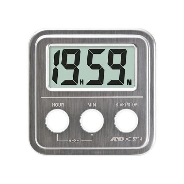 【商品説明】ステンレストップで衛生的で頑丈。音量の大小を切り替え可能。設定時間を繰り返すリピート機能とカウントアップ機能。【仕様】●外寸：７９×７９×Ｈ１８ｍｍ●画面：５２×２５ｍｍ●電源：ＬＲ４４ボタン電池●最大設定時間：１９時間５９分●...
