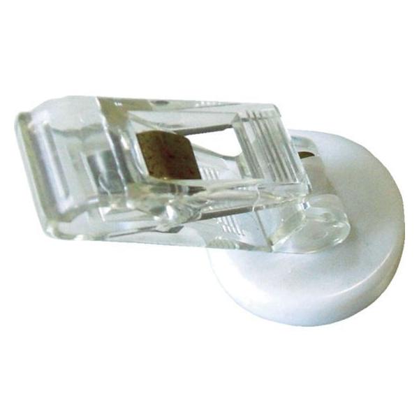 【商品説明】●リクライニング可動式のカード立てです。●片側にクリップが付いています。【仕様】●型番：UC−8−WH　●色：ホワイト　●タイプ：PS樹脂　●縦（mm）：57　●横（mm）：30　●マグネット付　●ポリスチレン（PS）　<...