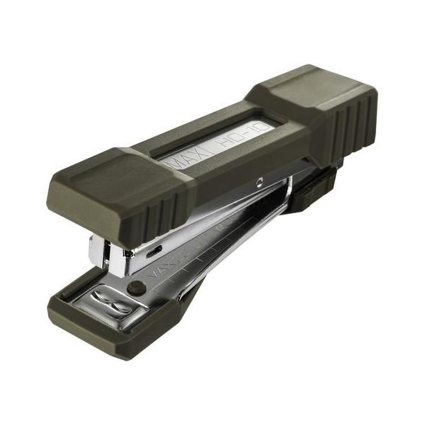 【商品説明】エラストマー製ソフトグリップ採用の本体ボディで握りやすい。ポスター張りなどに便利なタッキング対応モデル。【仕様】●本体サイズ：３９×２２×９４ｍｍ●質量：７０ｇ●カラー：モスグリーン●とじ枚数：２０枚●メガネクリンチ●使用針：Ｎ...