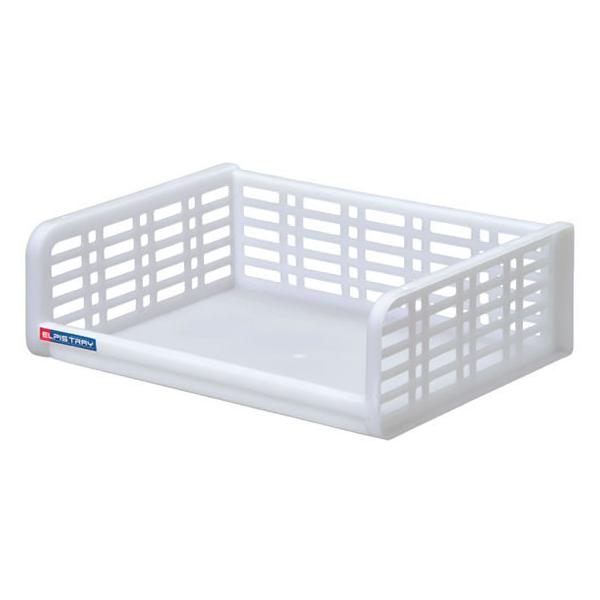 【商品説明】机上の書類や小物のまとめに。エルピスの上に重ねて使えます。【仕様】●商品サイズ：３４．２×２５．５×１１ｈ（ｃｍ）●重量：３３０ｇ●色：ホワイト●材質：ポリプロピレン　<ジェットプライス>