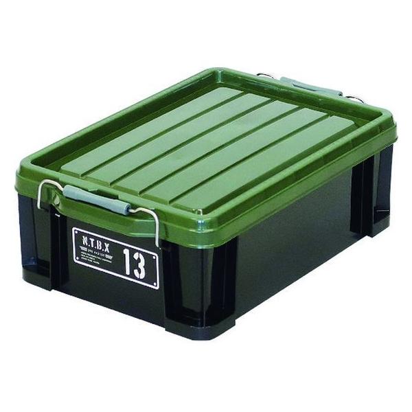 【商品説明】●スタッキングでき便利です。●フタに15cmまでの目盛り付です。【仕様】●型番：NT13X　●色：ブラックグリーン　●外形寸法（mm）間口：295　●外形寸法（mm）奥行：443　●外形寸法（mm）高さ：159　●有効内寸（mm...