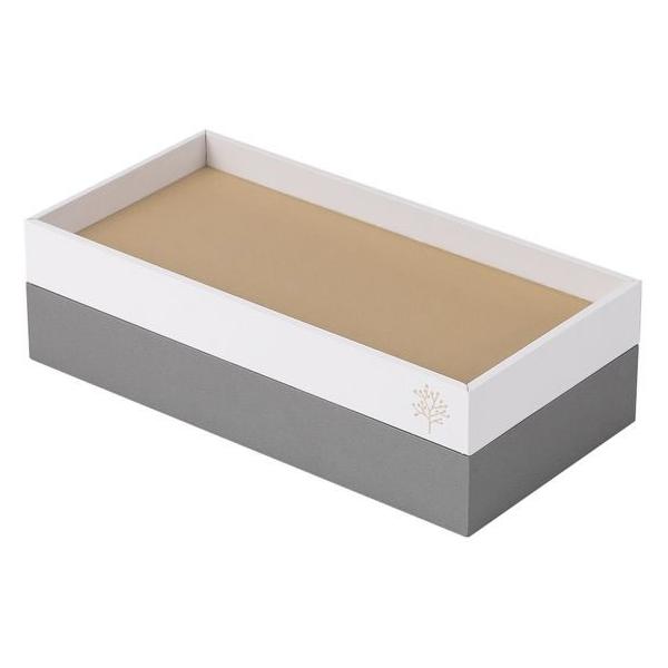 【商品説明】・組み合わせて使いながら、収納を楽しめる卓上収納用品。同シリーズの製品を重ねて使うこともできます。【仕様】●色：ベージュ●サイズ：（本体）幅１８０×奥行き９０×高さ５０ｍｍ、（トレー内寸）約幅１７４×奥行き８４×高さ１１ｍｍ、（...