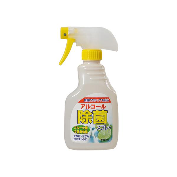 【商品説明】食品にかかっても安心して使える。フルーツ酸の効果で、イヤなニオイも消臭します。まな板・包丁など、キッチンまわりの除菌に。【仕様】●内容量：４００ｍＬ　<ジェットプライス>