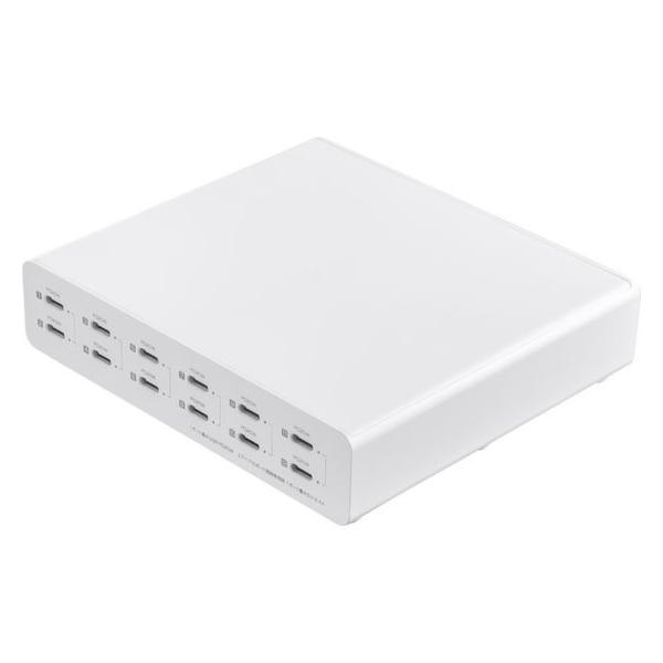 【商品説明】最大１２台の機器を同時に充電できるＵＳＢ　Ｔｙｐｅ−Ｃ対応の１２ポート充電器です。各ポート最大２０Ｗ出力でスマートフォンなどの急速充電に対応します。充電状況が分かるＬＥＤ表示や一括電源スイッチを備え、使い勝手に優れています。電源...