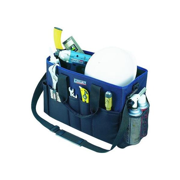 【商品説明】●全面プロ仕様、多機能ポケット配置しております。●小型工具から電動工具まで収納可能です。●ＰＶＣ加工で耐久性抜群、耐光性抜群、収納性抜群です。【仕様】●型番：MB-4500-BK/B　●色：ブラック／ブルー●外形寸法（ｍｍ）間口...