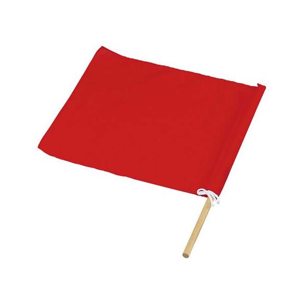 【商品説明】運動会やレクリエーションで使用する手旗です。　審判用としても使用いただけます。【仕様】●素材・材質：布、木製　●サイズ：柄／φ１．３×４５ｃｍ、旗／幅４２×長さ３０ｃｍ　●重量：５０ｇ　●原産国：日本　<ジェットプライス>