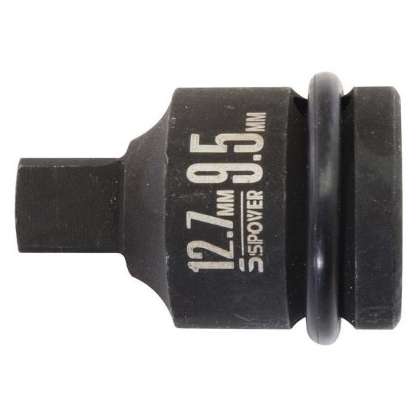 【商品説明】●差込角変更用のアダプタです。【仕様】【材質】●本体：Ｃｒ−Ｍｏ【仕様】●差込角（ｍｍ）：１２．７（１／２ｉｎ）●耐トルク（Ｎ・ｍ）：２６３●変換値（ｍｍ）：１２．７−９．５　<ジェットプライス>