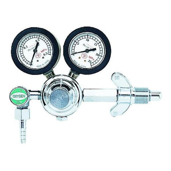 【商品説明】●圧力計ゴムカバー付です。●車載振動に強いロックナット、出口バルブ付です。【仕様】●型番：YR90KW　●型式：関西式　●出口接続：Φ8ホース口　●1次側使用圧力：2〜15MPa　●2次側使用圧力：0．05〜0．2MPa　●標準...