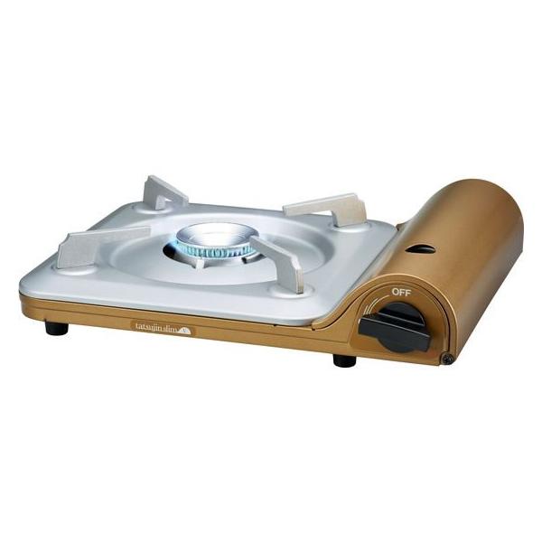 【仕様】●商品サイズ：幅３３５×奥行２７５×高さ８４ｍｍ●商品重量：約１．３ｋｇ●色：ゴールド●最大発熱量：３．４ｋＷ（２９００ｋｃａｌ／ｈ）●ガス消費量：約２４５ｇ／ｈ●連続燃焼時間：約６８分●点火方式：圧電点火方式●材質：本体・トッププ...