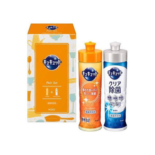 【商品説明】長もち泡がすすいだ瞬間一気にパッ！キュッと実感！キュキュットギフトセットです。独自の処方で、ベッタリ油汚れも乾いたこびりつき汚れも、細かく分解！汚れ落ちを指先でキュッと実感。スポンジ・まな板の除菌＊、まな板・食器・調理用具のウイ...