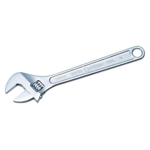 【商品説明】●ＪＩＳ強力級をはるかにしのぐ耐荷重値（ＪＩＳ　Ｈ）の商品です。●ナット類のサイズに合わせて、ウォームの操作により口開き調整します。【仕様】●型番：MAN100　●全長（ｍｍ）：１０８●最大口開き（ｍｍ）：１３　●クロムバナジウ...