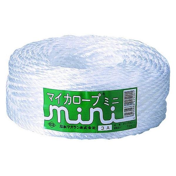 【商品説明】●切り口がばらつかない熱融着タイプの3本撚ひもです。【仕様】●型番：MLPM-3A　●色：白　●長さ（m）：70　●標準幅（mm）：4　●3本撚ひも　●ポリプロピレン（PP）　<ジェットプライス>