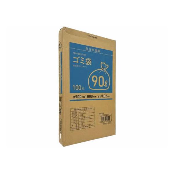 【仕様】●乳白半透明●サイズ：９０Ｌ　縦１０００×横９００×厚さ０．０２ｍｍ●材質：高密度ポリエチレン●注文単位：１箱（１００枚）　<ジェットプライス>　dcl_10