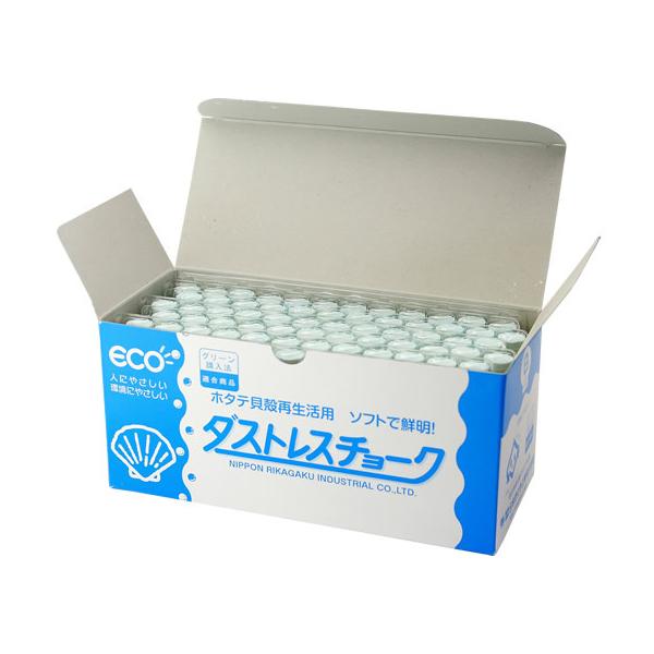 【仕様】ホタテ貝殻を再生活用して配合しました。主原料は、歯磨などに使われる炭酸カルシウムで、粒子が重いため、粉末が飛散せず、着衣や室内を汚しません。磨耗度が少なく、石膏チョークに比べ、２倍以上長く使えて経済的。コーティング加工してありますの...