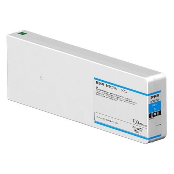 【商品説明】エプソン純正のインクカートリッジです。ＳＣ９Ｃ７０の仕様変更品です。印刷品質や印刷可能枚数に変更はありません。プリンター本体の動作が従来と異なる点がございますが、問題なくお使いいただけます。【仕様】●色：シアン●インク容量：７０...