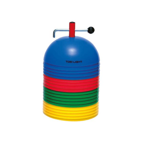 【商品説明】フロアやグランドにセットし、その周りを走ったり、フィールドラインやゴールラインの目印にしたりと何にでも使えるマルチコーン。【仕様】●素材・材質：軟質ポリエチレン、ホルダー／スチール　●仕様：収納に便利な芯棒付　●サイズ：直径２０...