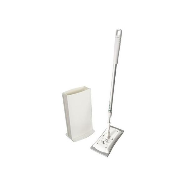 【商品説明】ボタンをワンプッシュするだけで、手を汚さずにシートを捨てることができます。手の届きにくいトイレの床に。保管に便利なスタンド収納ケース付。【仕様】●製品サイズ：約幅１１．３×奥行７１．１×高さ９ｃｍ、拭き幅／約８ｃｍ、柄の長さ／約...