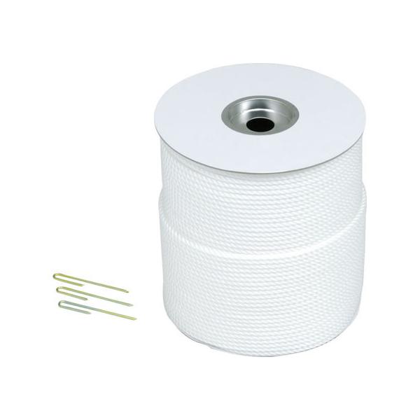 【商品説明】運動会等のグランド設営に役立つグランドロープと杭のセット。【仕様】●素材・材質：ポリエチレン　●サイズ：６ｍｍ×３００ｍ　●原産国：日本　●付属品：杭１００本（Ｇ−１２３７）　<ジェットプライス>