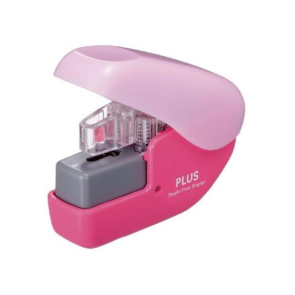 【仕様】大人も子どももみんなで使えるミニサイズ。　●色：ピンク●サイズ：幅３２×奥行７４×高さ６６ｍｍ●質量：７０ｇ●とじ枚数：ＰＰＣ用紙約２〜４枚まで（６４ｇ／ｍ2紙）●機構：パワーアシストメカニズム●材質：５０％再生樹脂（ベース／１００...