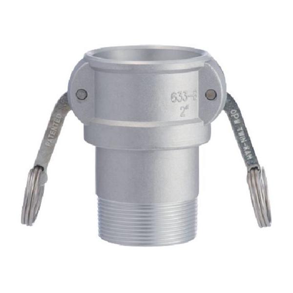 【仕様】●型番：633-BB-1-AL　●耐圧力（MPa）：1．8　●相手側取付サイズ：Rc1　●最高使用圧力（MPa）：1．8　●材質：本体：アルミ合金　標準ガスケット：NBR　●相手側取付サイズ（インチ）：1　●接続ねじ部：R1　●使用...