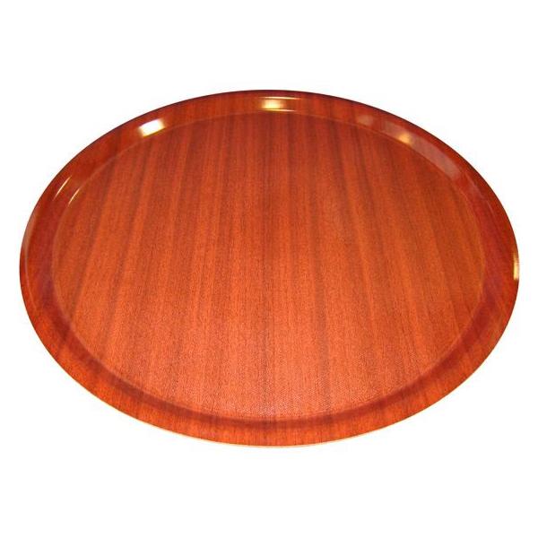 【商品説明】お手入れが簡単で傷がつきにくくなっています。　ノンスリップ加工をしてあります。【仕様】●外寸：直径４３０ｍｍ●重量：５６０ｇ●材質１：マホガニー●材質２：メラミン表面加工　<ジェットプライス>