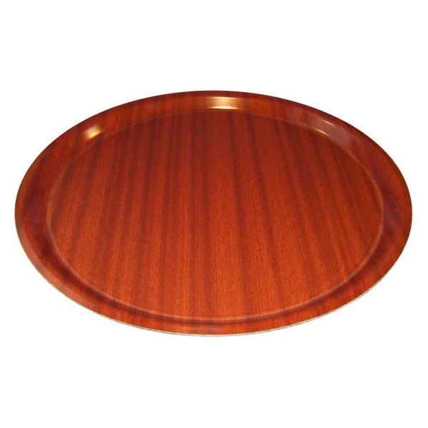 【商品説明】お手入れが簡単で傷がつきにくくなっています。　ノンスリップ加工をしてあります。【仕様】●外寸：直径３８０ｍｍ●重量：４４０ｇ●材質１：マホガニー●材質２：メラミン表面加工　<ジェットプライス>
