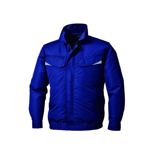 【商品説明】ウェアの前後に反射材を配置して視認性ＵＰ【仕様】●エコディア（R）　ポリエステル100％、撥水、帯電防止素材（制電糸を使用した、植物由来の環境配型素材）●長袖ブルゾン、首元調整紐、左内側バッテリー専用ポケット、袖口面ファスナー、...