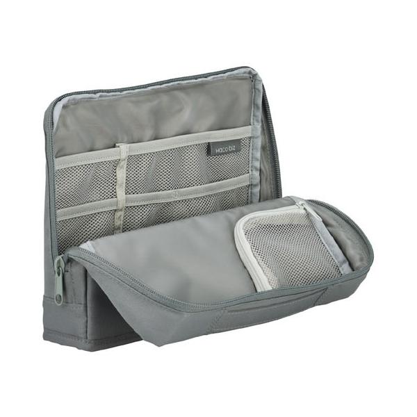 【商品説明】●ファスナーを開けるだけで自立する、省スペースなワークツールポーチ。ハサミやペンなどの文具類から、マウスやＡＣアダプタなどのガジェット類のワークツールをコンパクトに収容できる。開口部が前方に広がって自立するので、一覧性のよいデス...