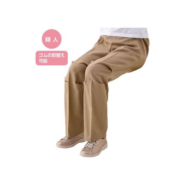 【商品説明】座席や車いすに座った時でもパンツの裾が上がらず、足首が見えにくいパンツを作りました。　１年を通して快適な年間素材です。　【特徴１】裾周りを美しくキープ。　【特徴２】膝周りゆったり設計。　【特徴３】深い後ろ股上でしっかりカバー。　...