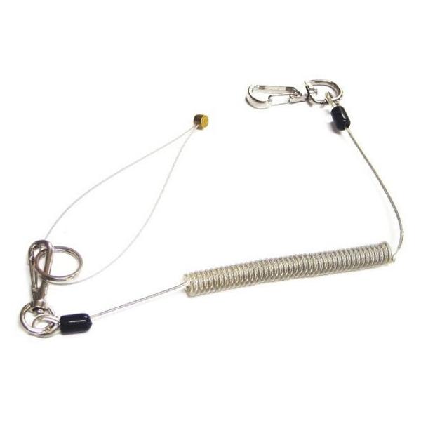 【商品説明】●高所作業での工具落下を防止するステンレスワイヤー入セフティロープです。【仕様】【材質】●樹脂部：ポリウレタン●ワイヤー：ステンレス【仕様】●安全荷重（ｋｇ）：１●自然長（ｍｍ）：４４０●最大伸長（ｍｍ）：１８００●コード径（ｍ...