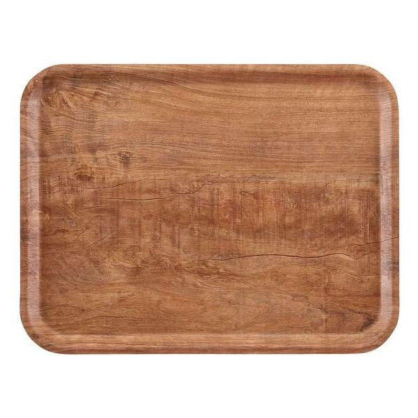 【商品説明】カフェトレイとしてだけでなく、学食や社食用のトレイとしても。　見た目だけではなく、触った質感もリアルに表現。　クラフトペーパー＋メラミンで丈夫。　本物の木ではないために、ゆがみ・ひずみにくい。　重量に若干の個体差があります。　耐...