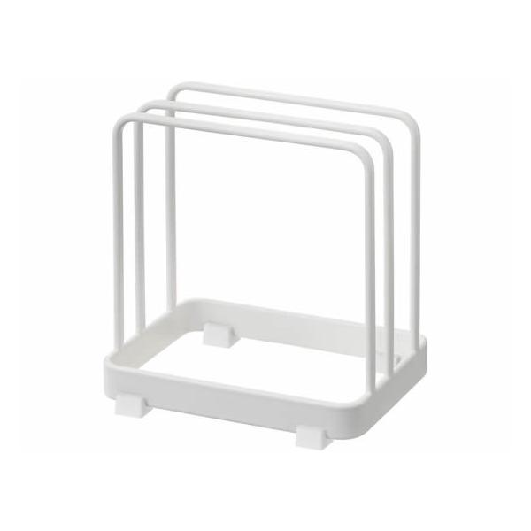 【仕様】接する面を最小限にして乾きやすく清潔に。　●色：ホワイト●サイズ：約幅１２×奥行９×高さ１２ｃｍ●重量：約２６０ｇ●材質：本体／スチール（ユニクロメッキ＋粉体塗装）●付属品：クッション×４●対応サイズ：まな板／厚み約２．５ｃｍ・１．...