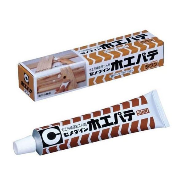 【商品説明】木部補修用パテです。　釘穴・節穴・あてキズ、柱の割れなどの充填補修や各種木材の下地調整に使用できます。　硬化後は、サンディング・切削加工・塗装ができます。　乾きが早い。　溶剤タイプ。　【用途】フローリングのキズ補修。ウッドデッキ...
